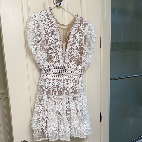 Bronx and Banco | Dresses | Bronx And Banco White Lace Mini Dress ...